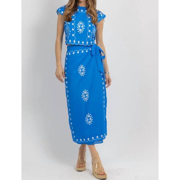 OOH FASHION | Skirts | New Ooh Fashion Kamora Skirt Set In Cobalt ...